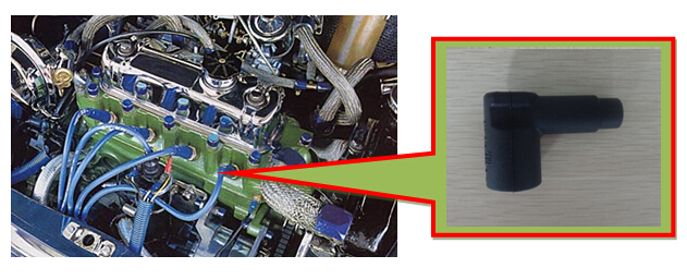 Bending Black Silicone Rubber High Temp Spark Plug Boots with Great ...