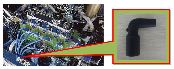 Bended Sheath Withstand High Temperature Spark Plug Boot in Car Engine ...